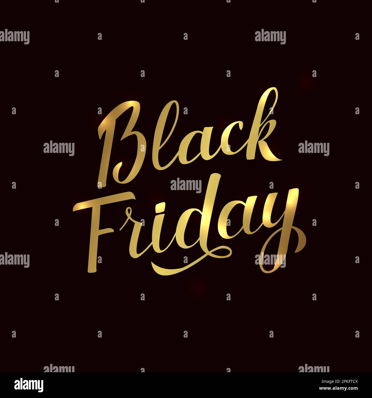 Black Friday calligraphy lettering with brush. Shiny gold hand written ...