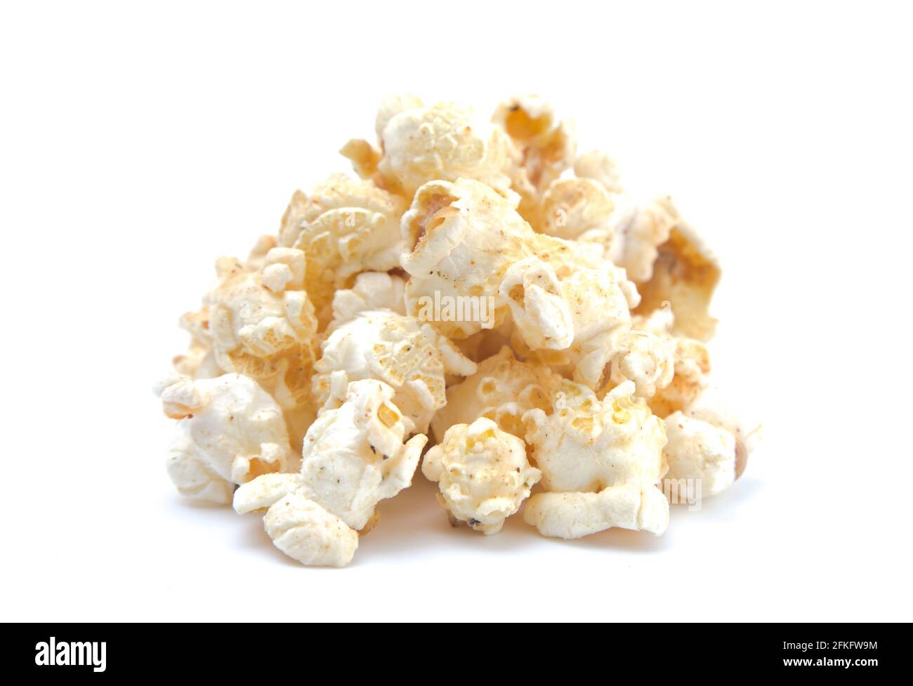 Chili Flavored Popcorn on a White Background Stock Photo - Alamy