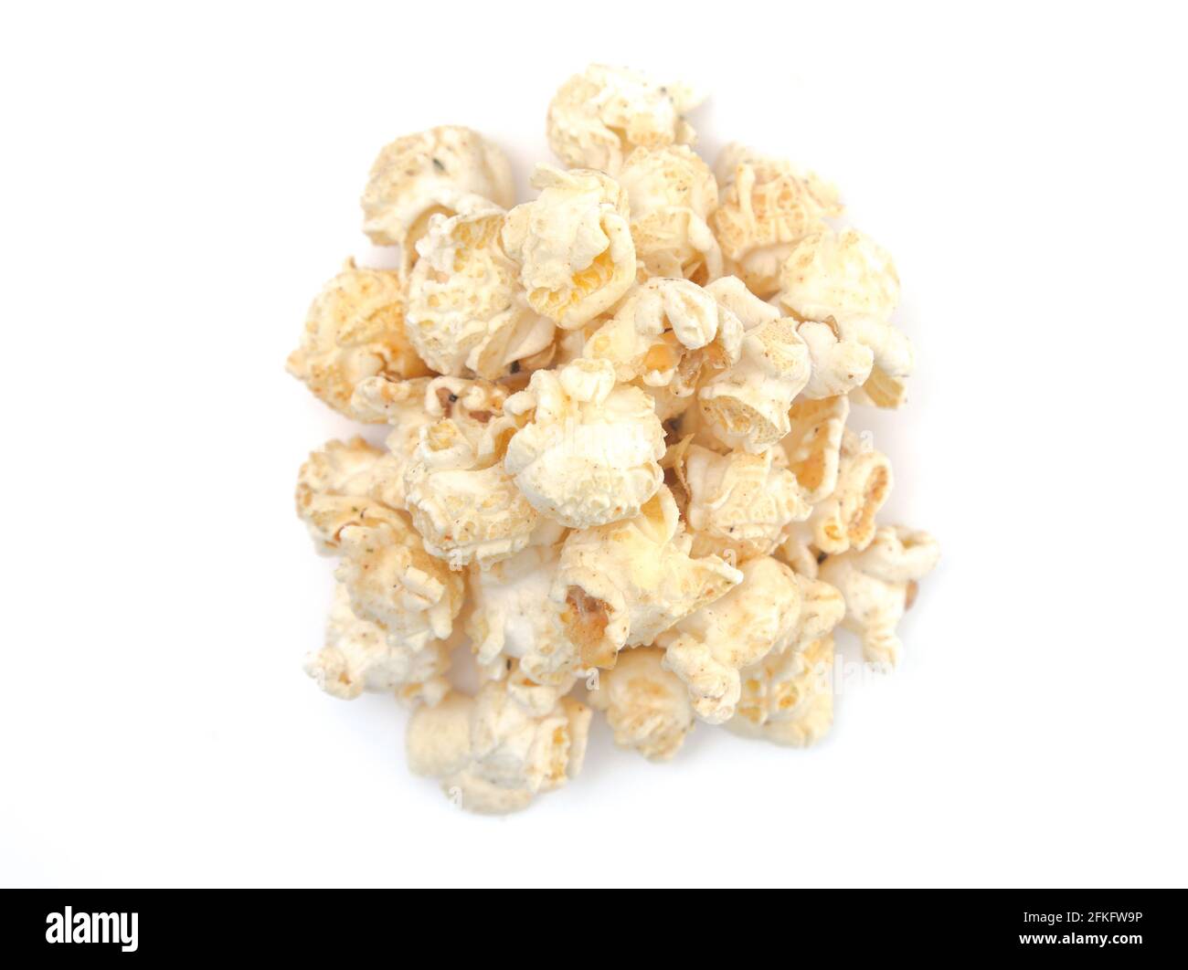 Chili Flavored Popcorn on a White Background Stock Photo - Alamy
