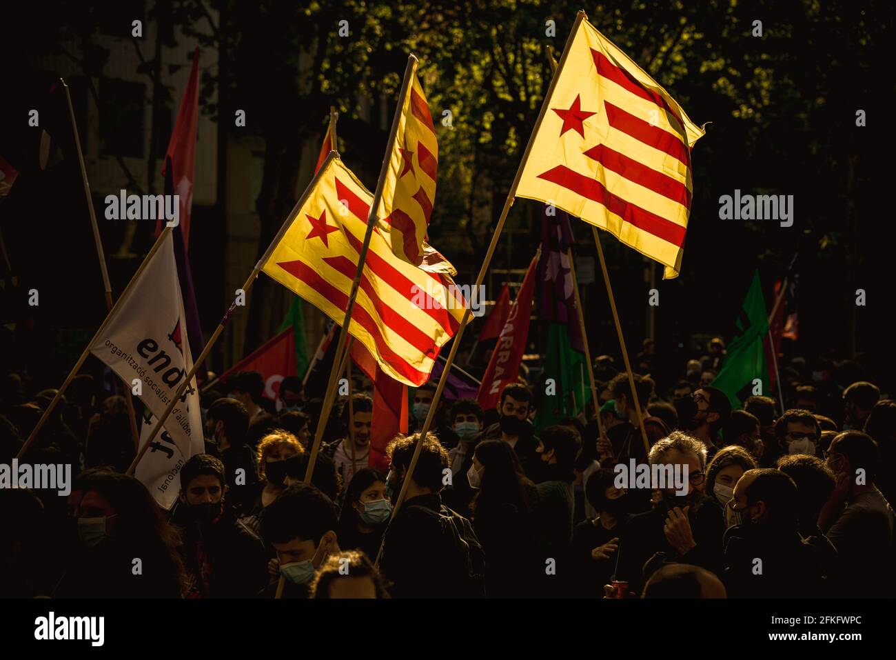 Barcelona, Spain. 1st May, 2021. Members of a great variety of left ...