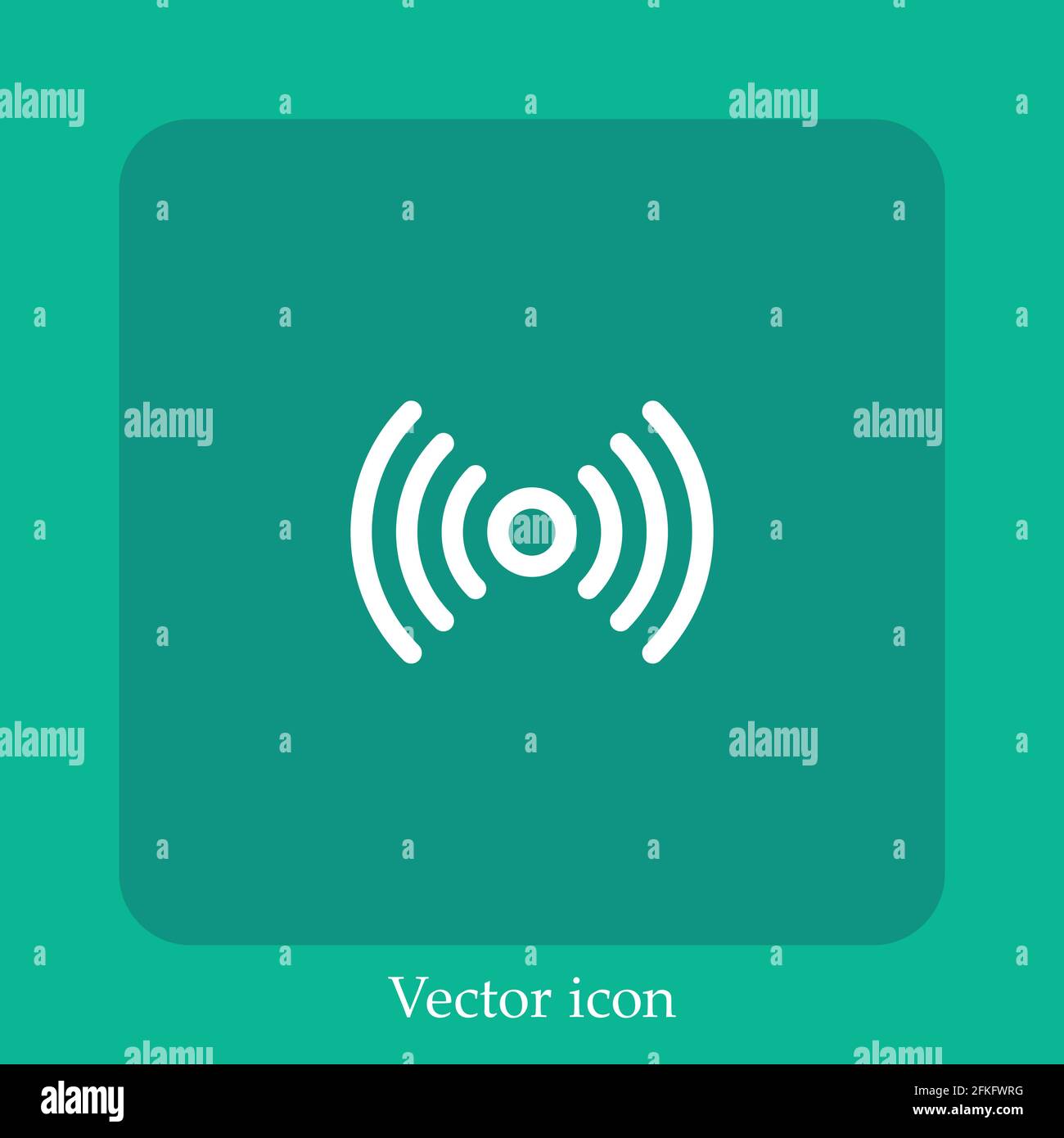 sensor vector icon linear icon.Line with Editable stroke Stock Vector ...