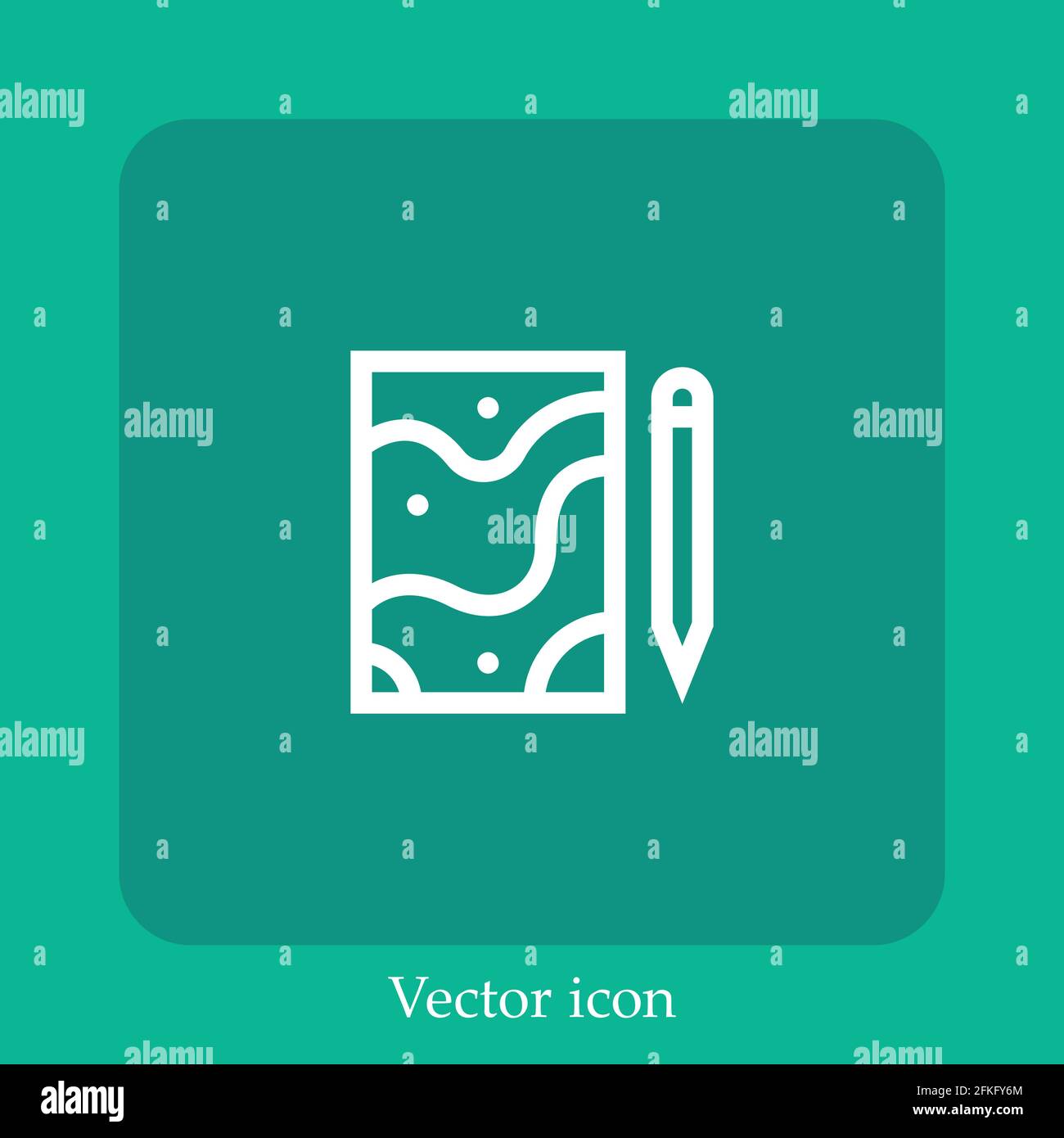 draw vector icon linear icon.Line with Editable stroke Stock Vector ...
