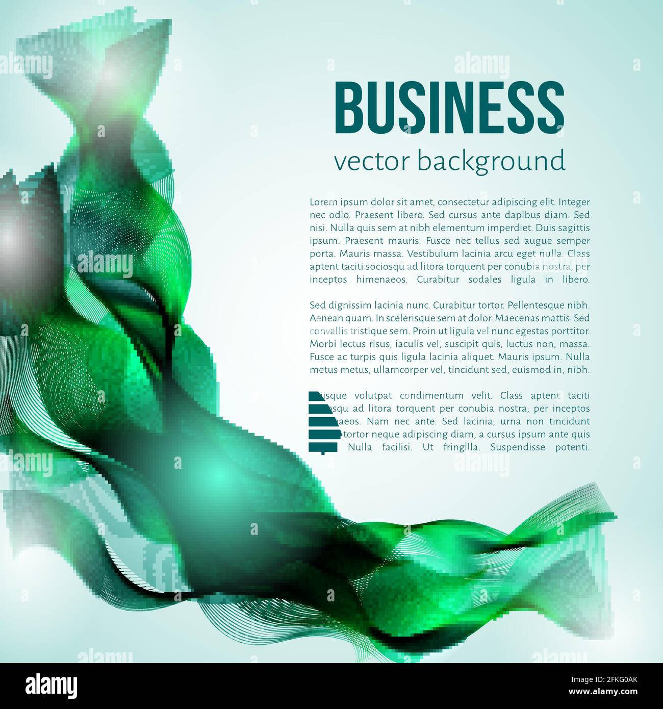 Bright green moving wavy lines. Business background. Easy to edit ...