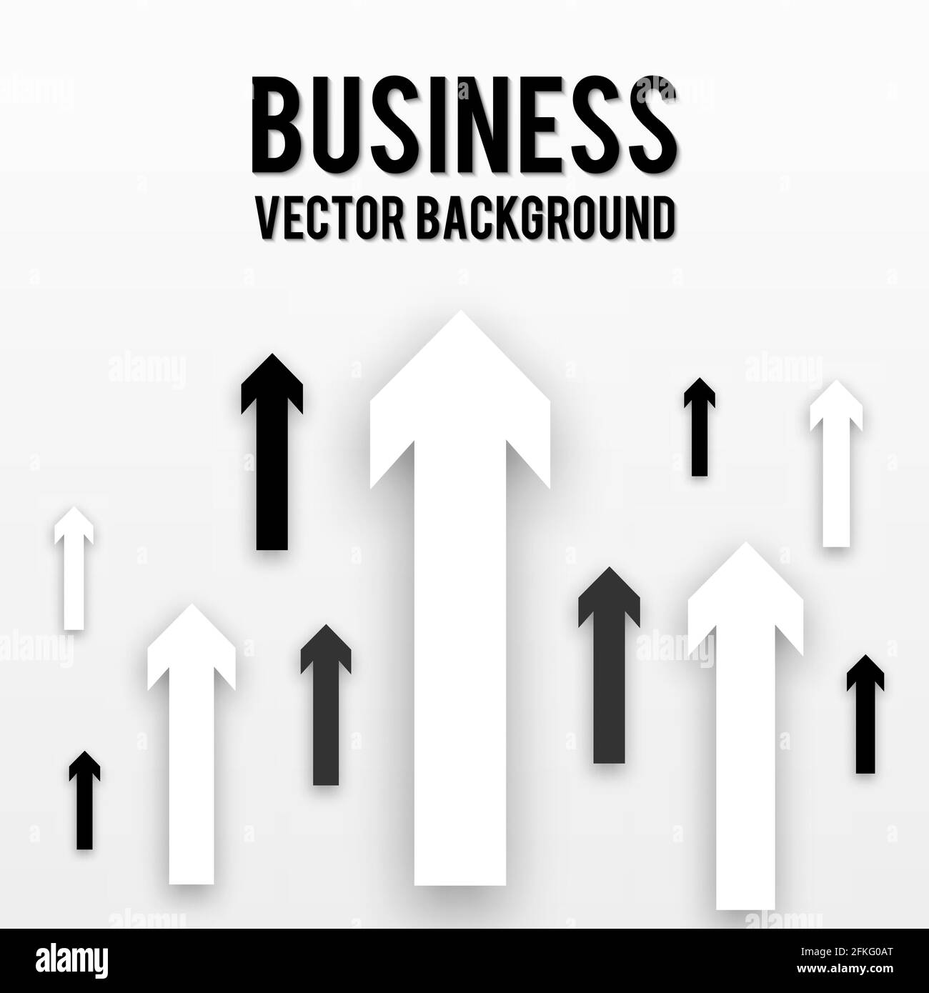 Black and white arrows with shadow isolated on white background ...