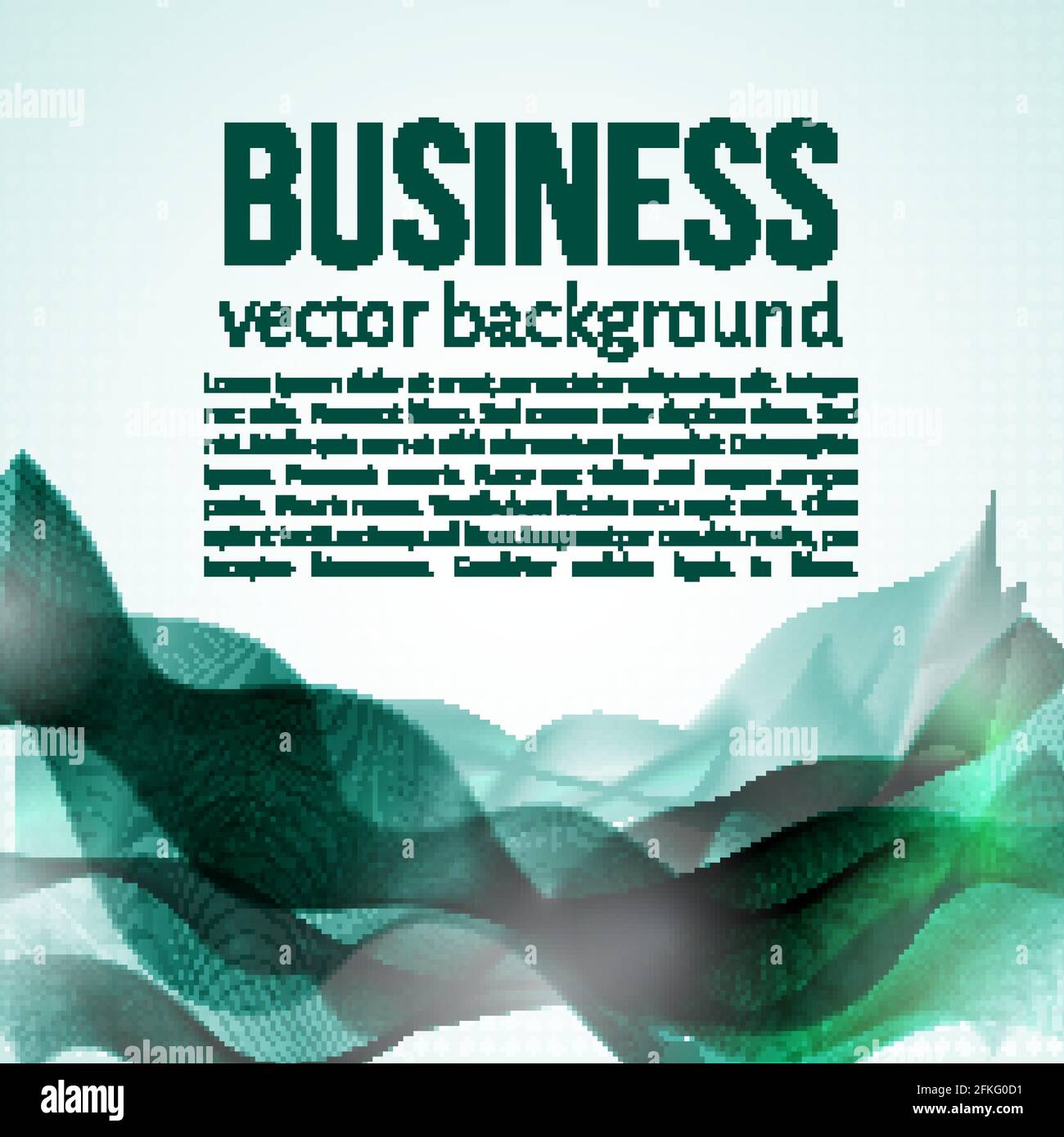 Bright green moving wavy lines. Business background. Easy to edit ...