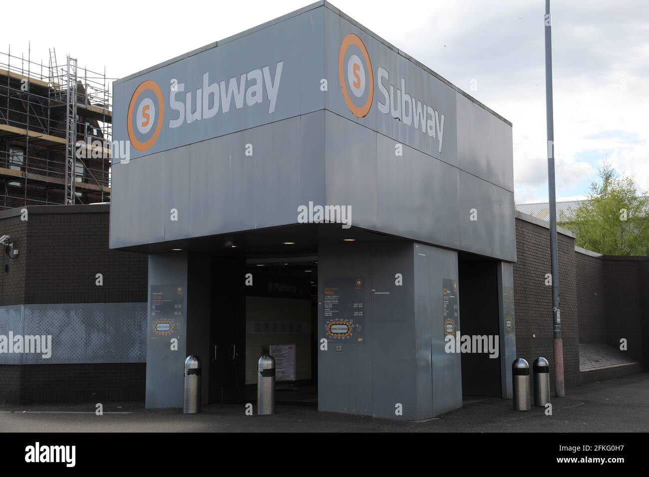 Ibrox Street Corner Subway Station in Glasgow Stock Photo - Alamy