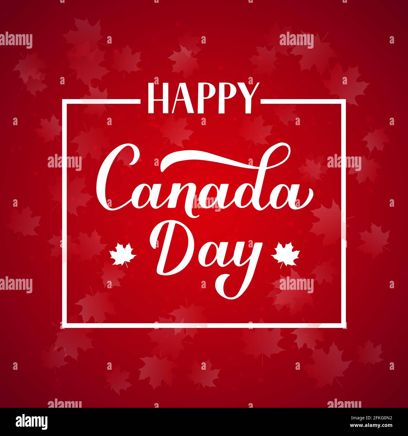 Happy Canada Day typography poster. Calligraphy hand lettering with ...