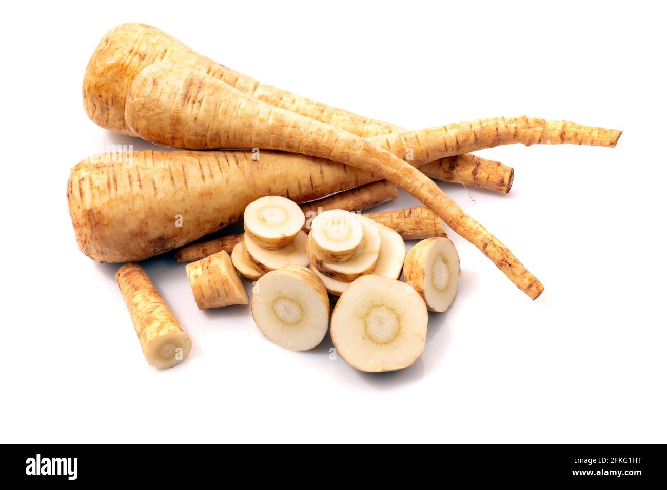 Pastinaca root vegetables isolated on a white background Stock Photo ...