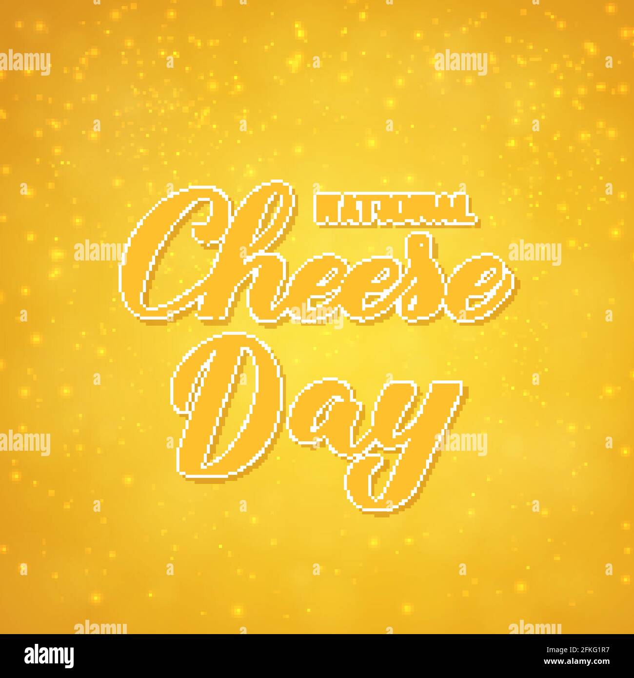 National Cheese Day calligraphy hand lettering on yellow background ...