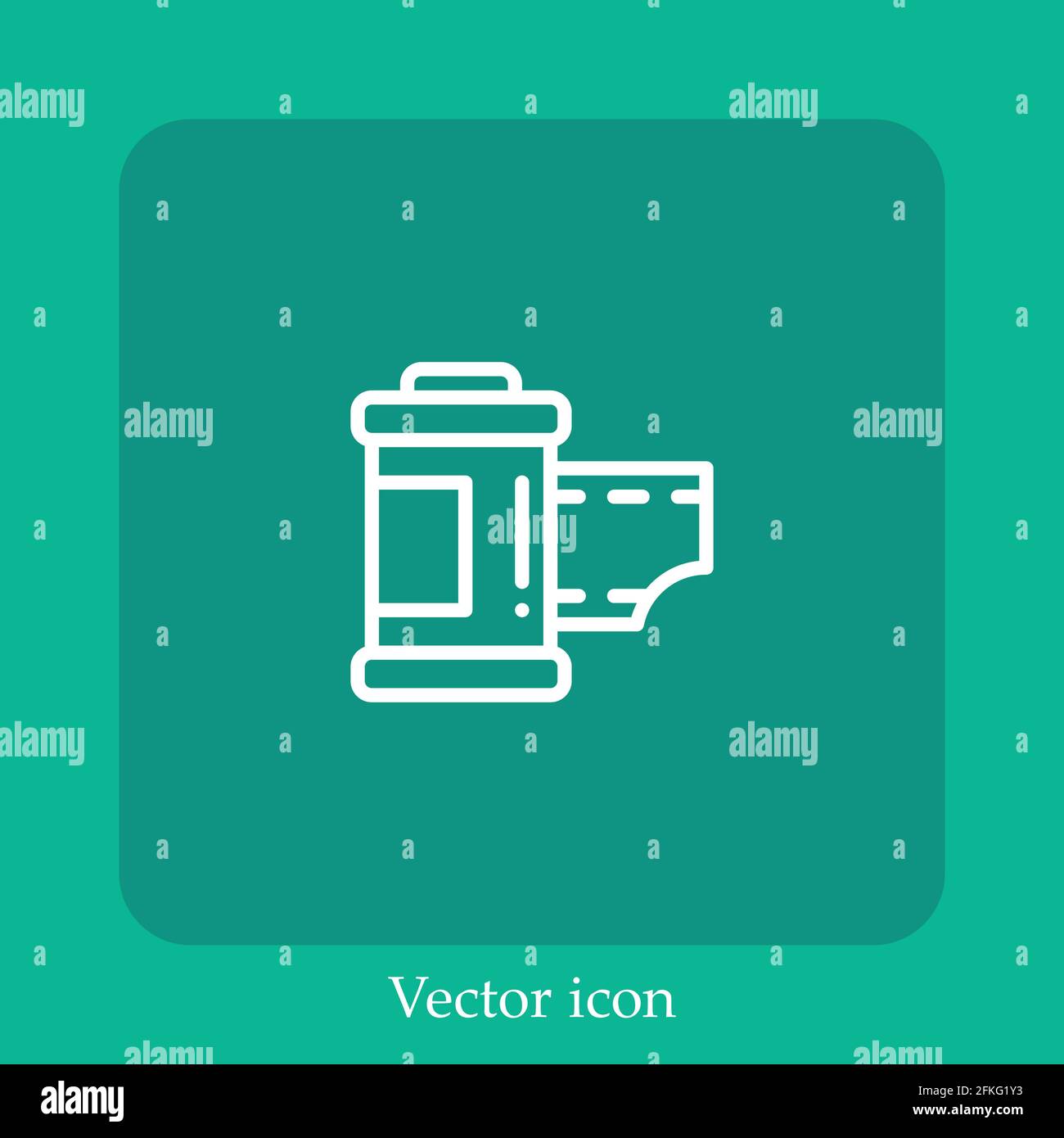 camera roll vector icon linear icon.Line with Editable stroke Stock ...