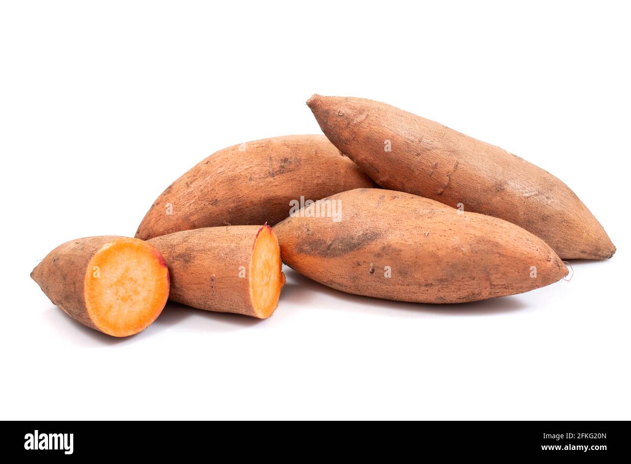 Sweet potato root vegetable isolated on a white background Stock Photo ...