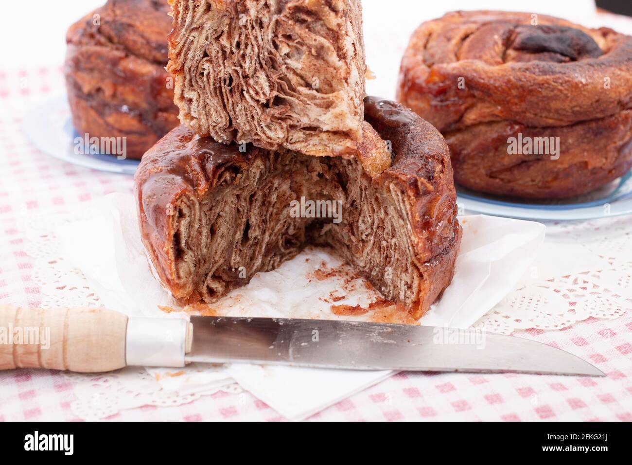 Traditional Portuguese folar cake made around easter season Stock Photo ...