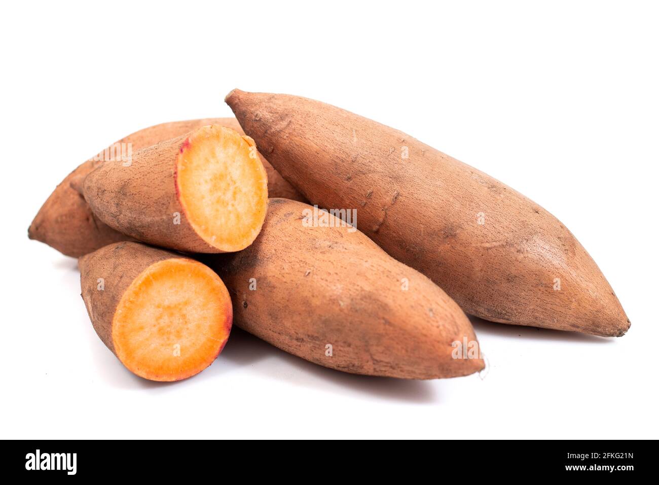 Sweet potato root vegetable isolated on a white background Stock Photo ...