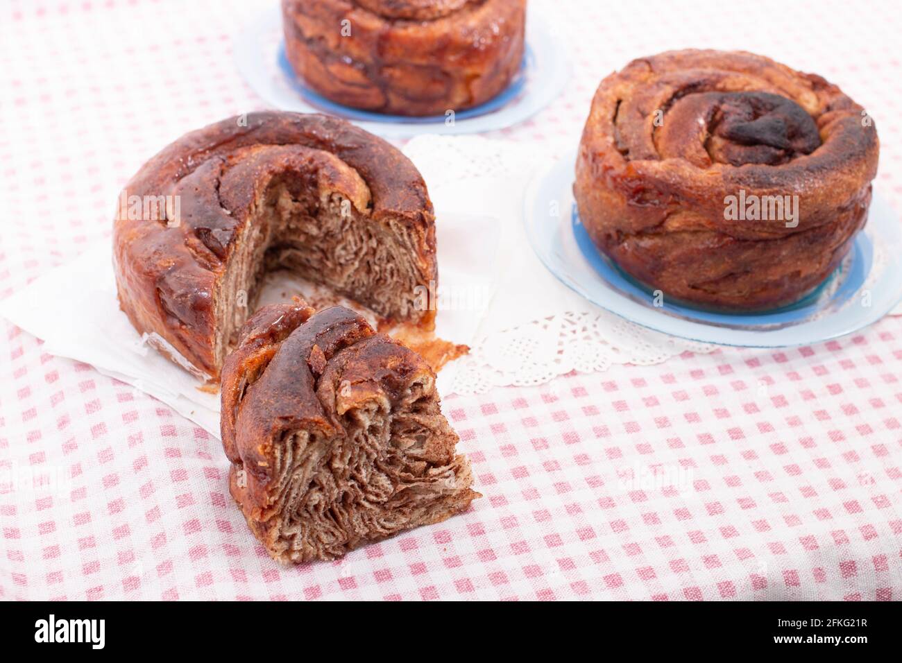 Traditional Portuguese folar cake made around easter season Stock Photo ...