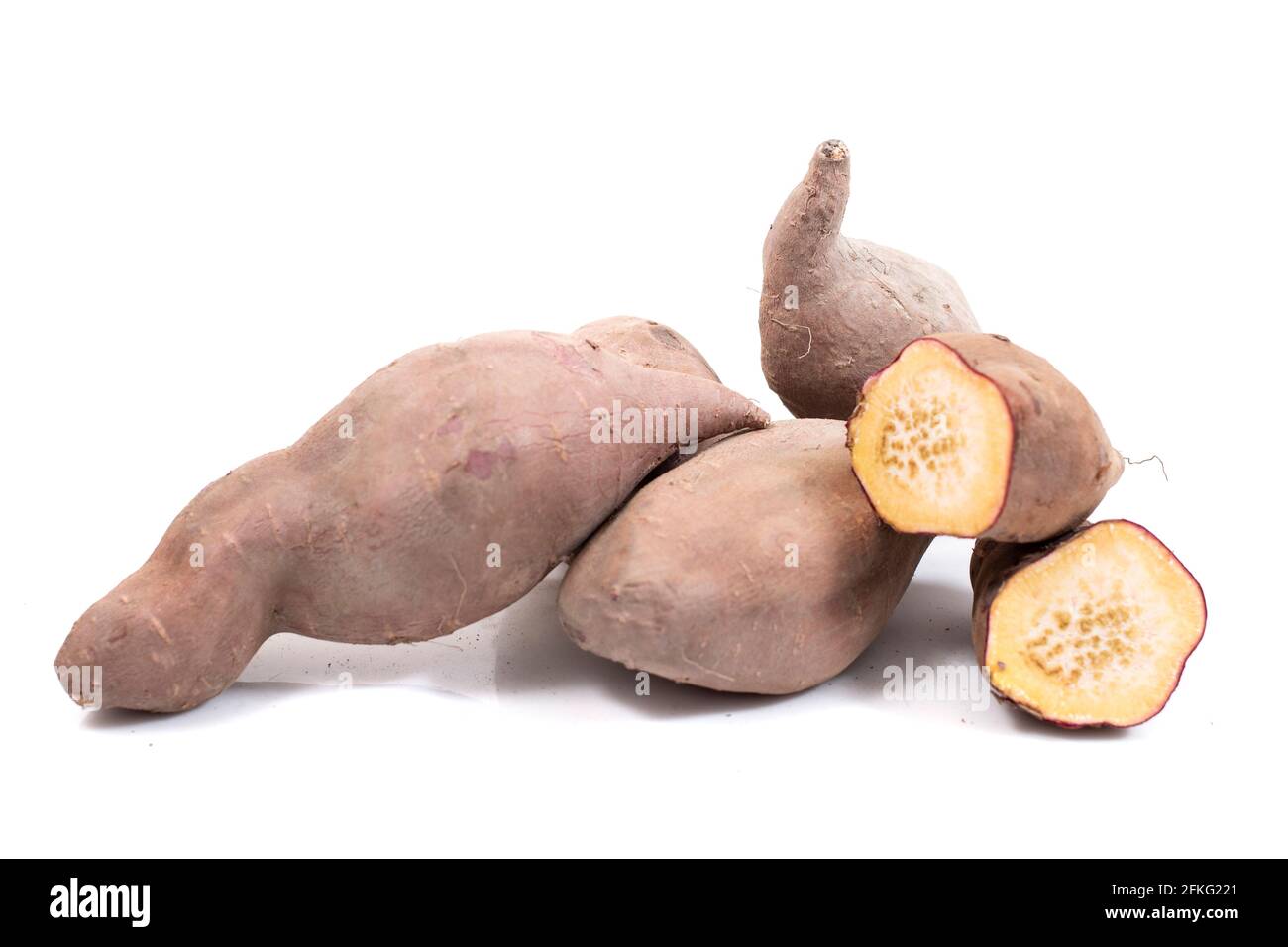 Sweet potato root vegetable isolated on a white background Stock Photo ...