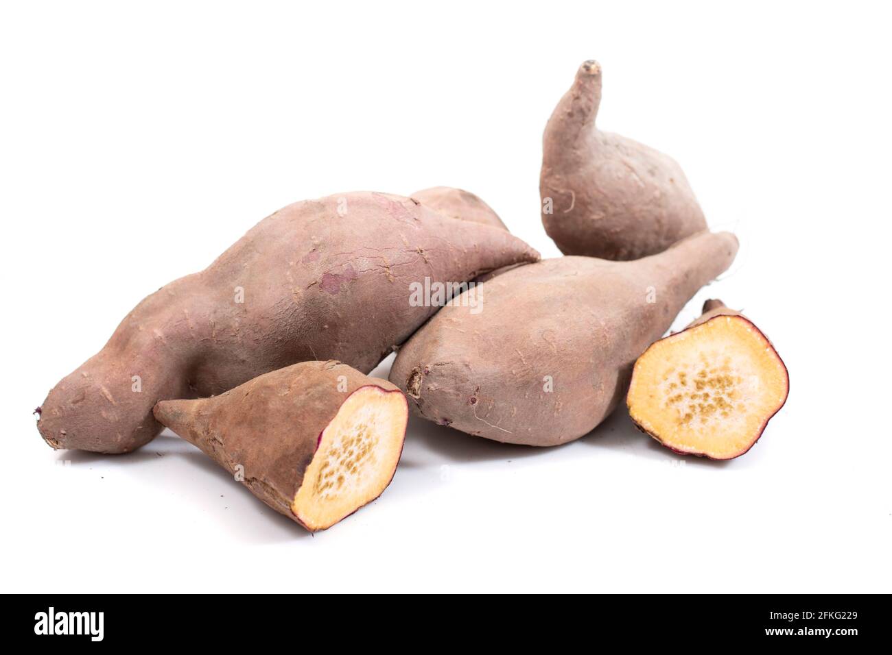 Sweet potato root vegetable isolated on a white background Stock Photo ...