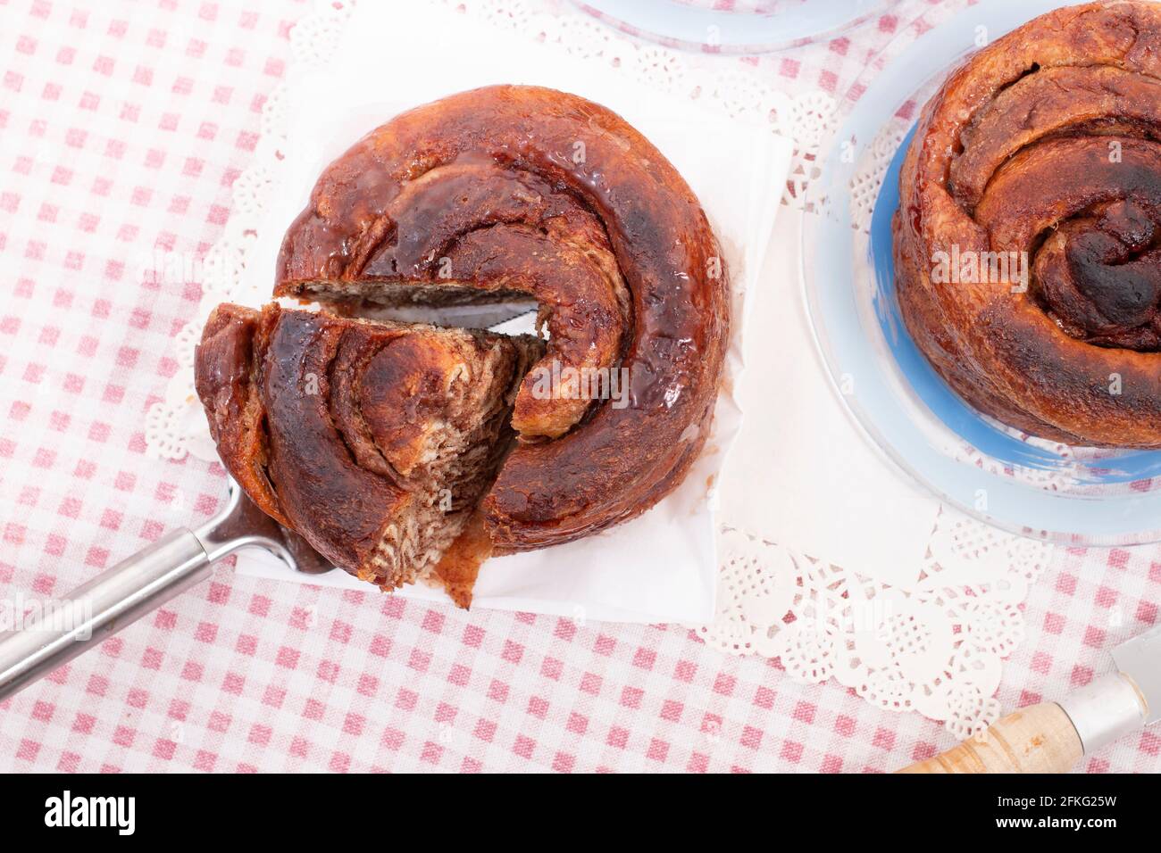 Traditional Portuguese folar cake made around easter season Stock Photo ...
