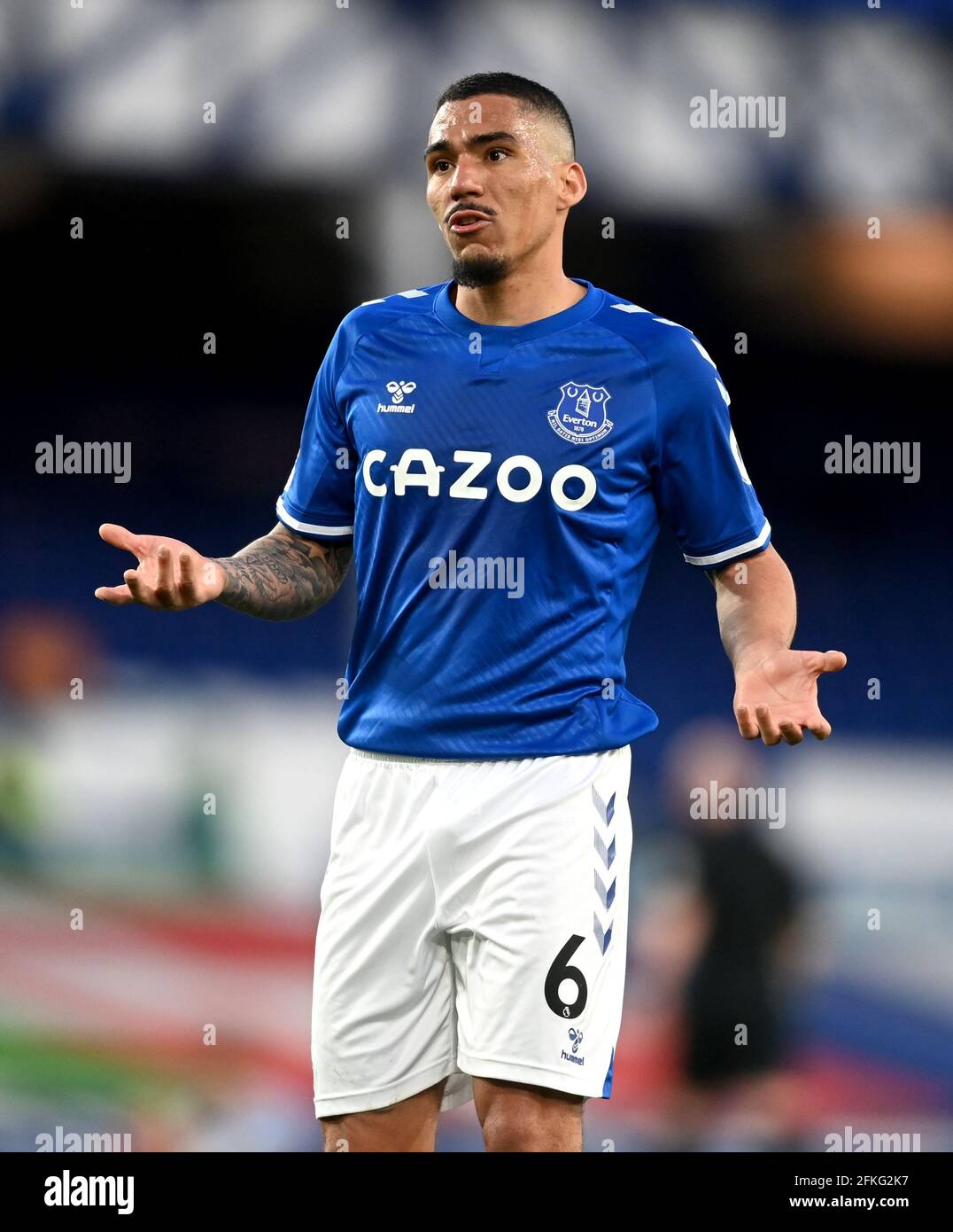 Everton's Allan during the Premier League match at Goodison Park ...