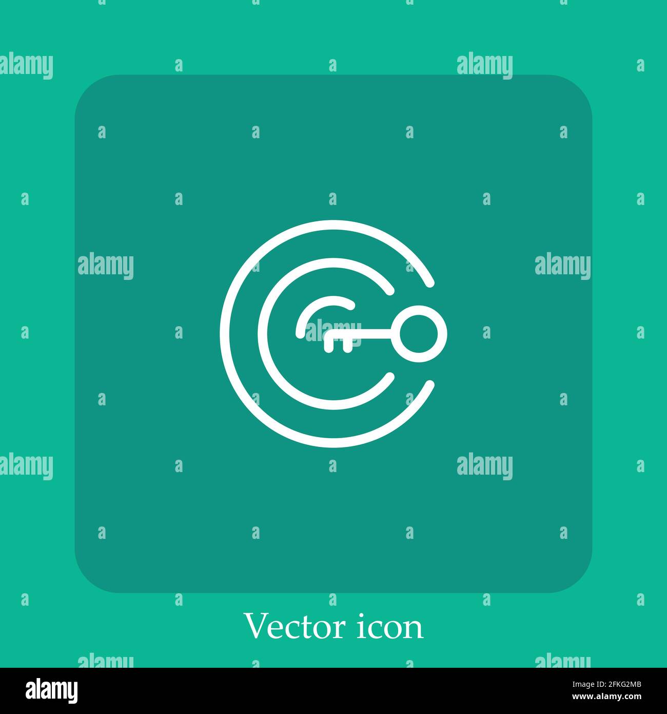 target vector icon linear icon.Line with Editable stroke Stock Vector ...