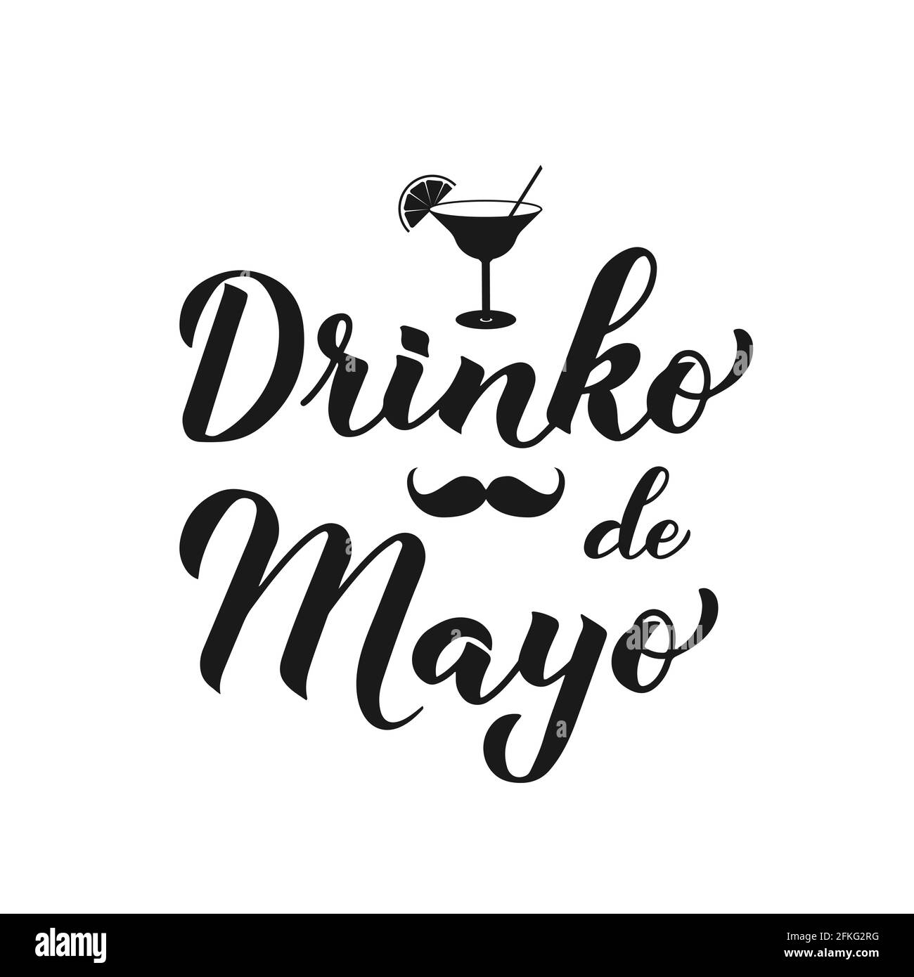 Drinko De Mayo calligraphy hand lettering. Mexican holiday Cinco De ...