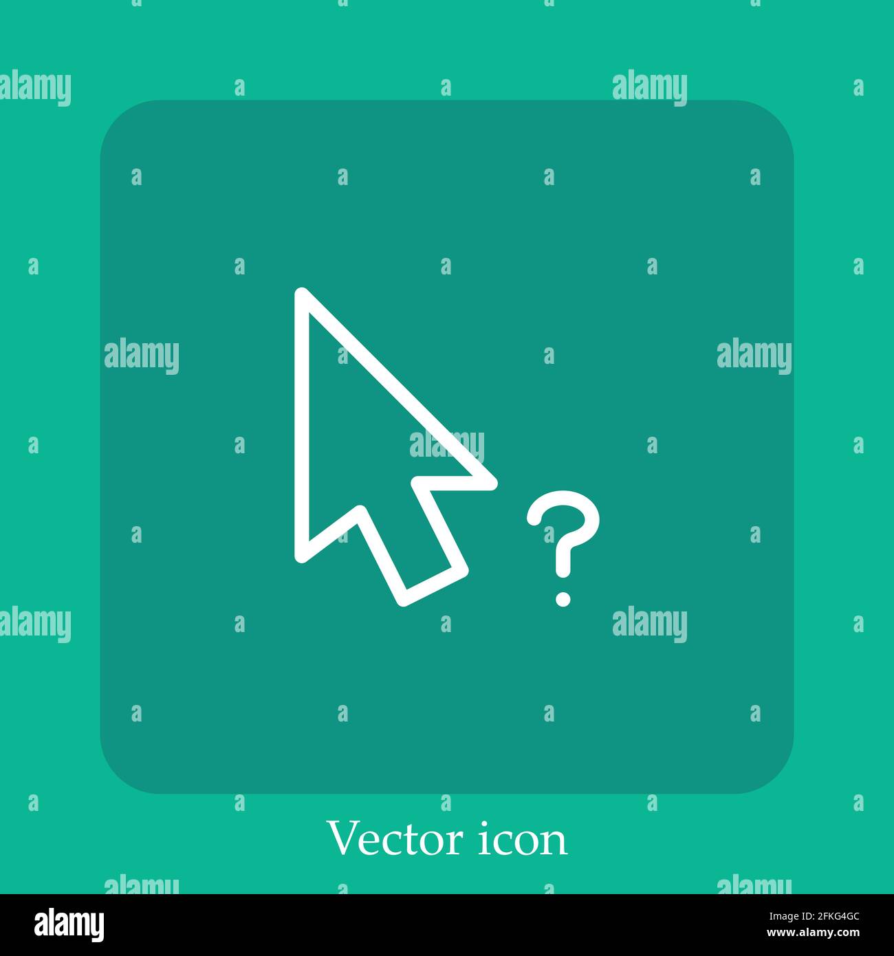 cursor vector icon linear icon.Line with Editable stroke Stock Vector ...
