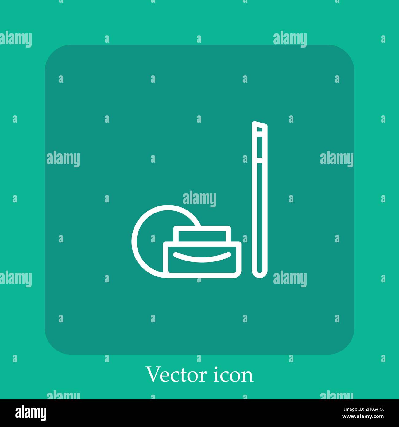 make up vector icon linear icon.Line with Editable stroke Stock Vector ...