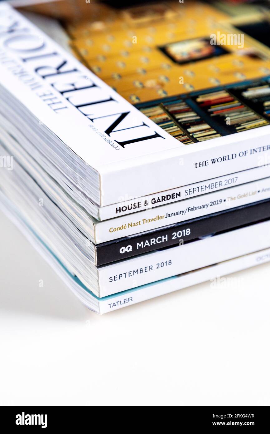 Stack of Conde Nast Magazines - The World of Interiors, House & Garden ...