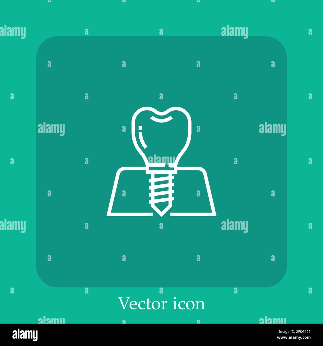 implants vector icon linear icon.Line with Editable stroke Stock Vector ...
