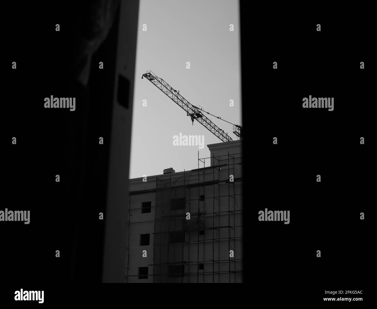 Construction Cane taken from a window Stock Photo - Alamy