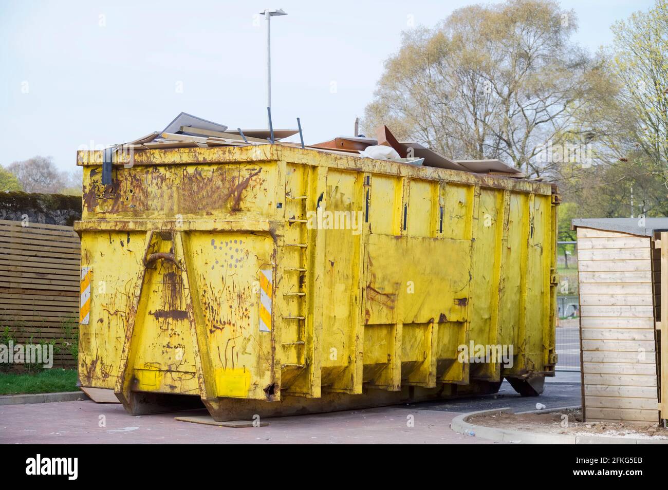 Rubbish and garbage in skip for disposal at dump site Stock Photo - Alamy