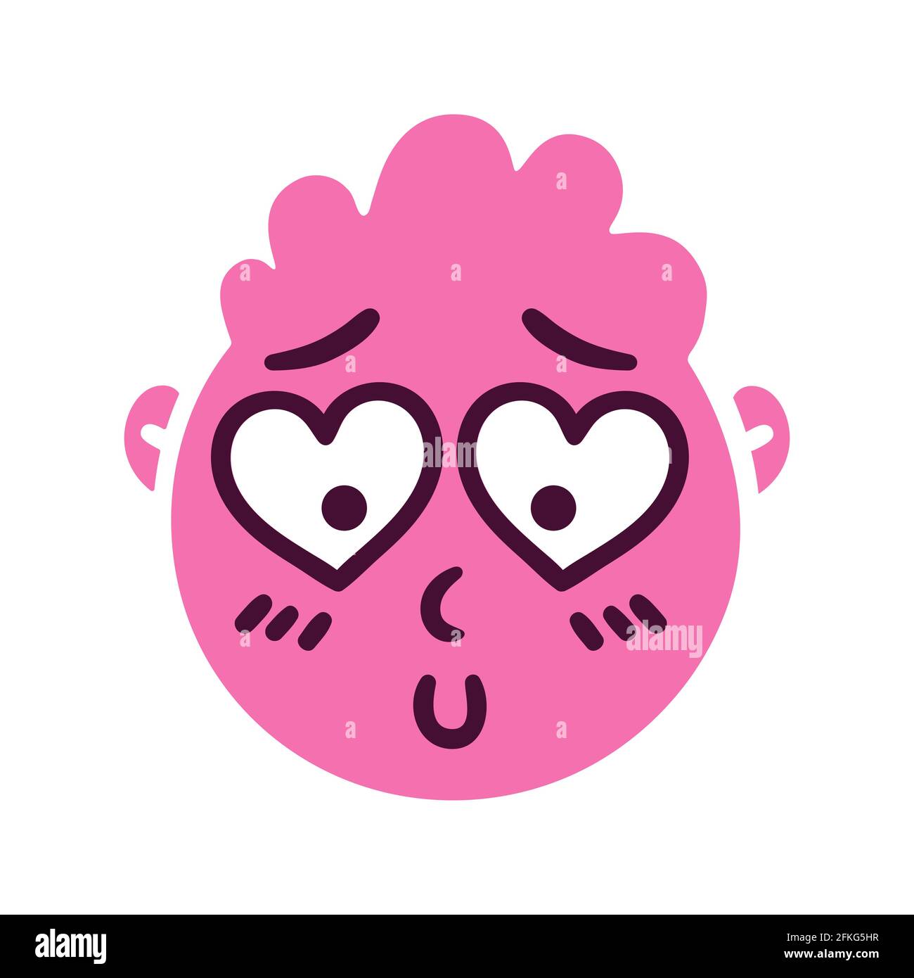 Portrait man in pink Stock Vector Images - Alamy