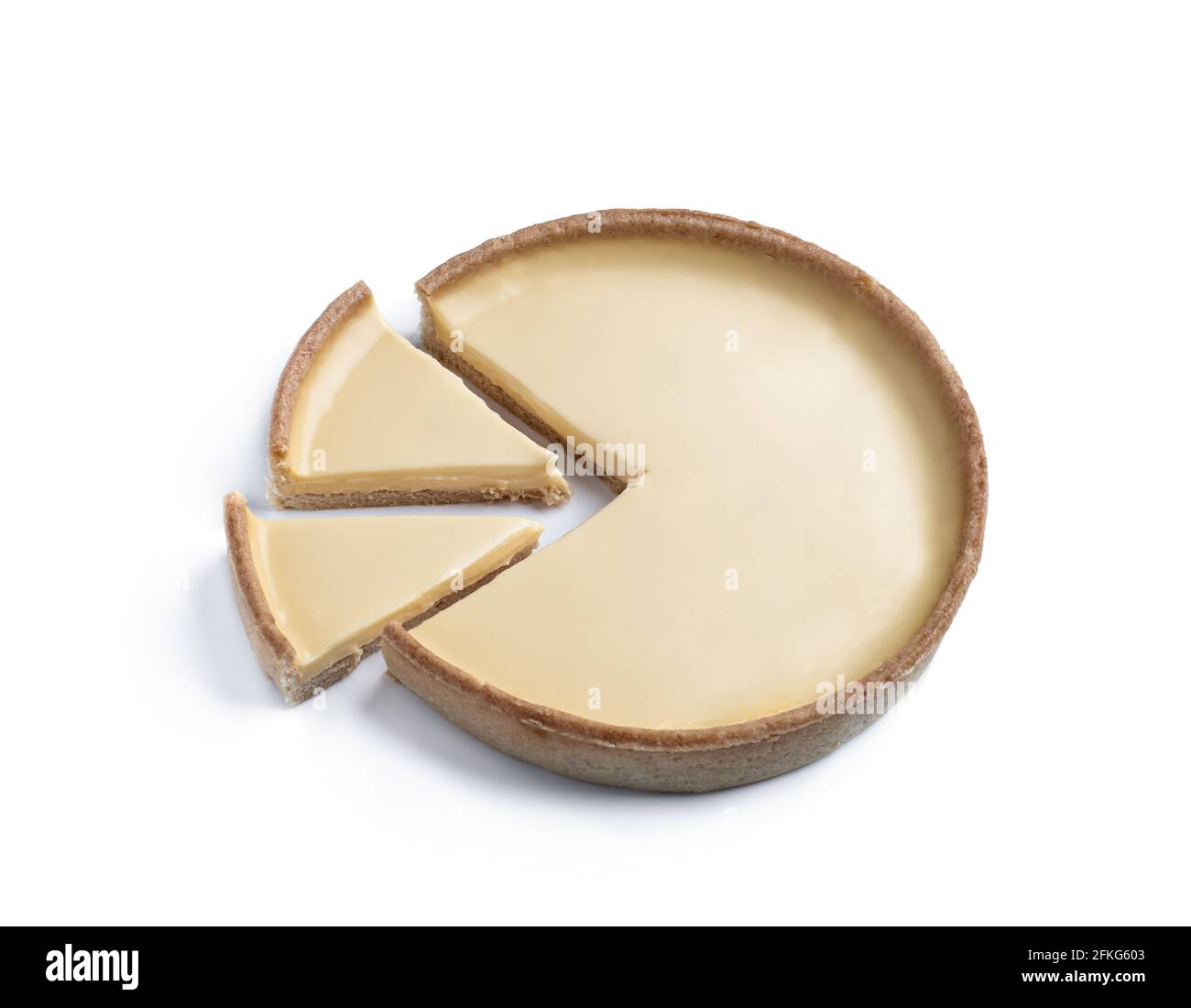 Homemade baked lemon tart Cut Out Stock Images & Pictures - Alamy