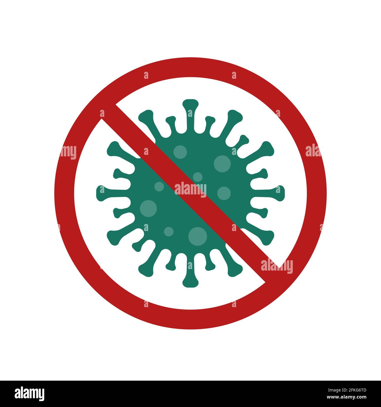 Stop coronavirus prohibiting sign isolated on white background. China ...