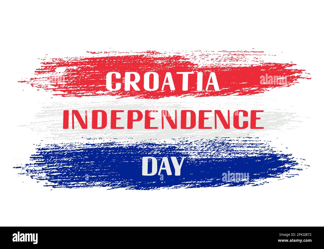 Croatia Independence Day lettering. Croatian National Holiday on ...
