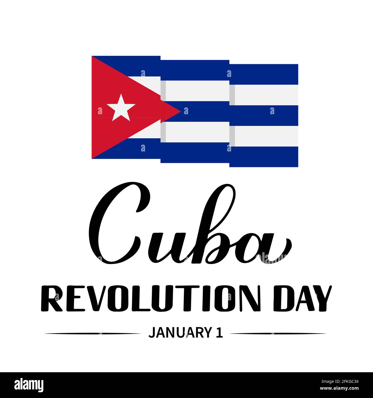 Cuba Revolution calligraphy hand lettering . Cuban holiday celebrated ...