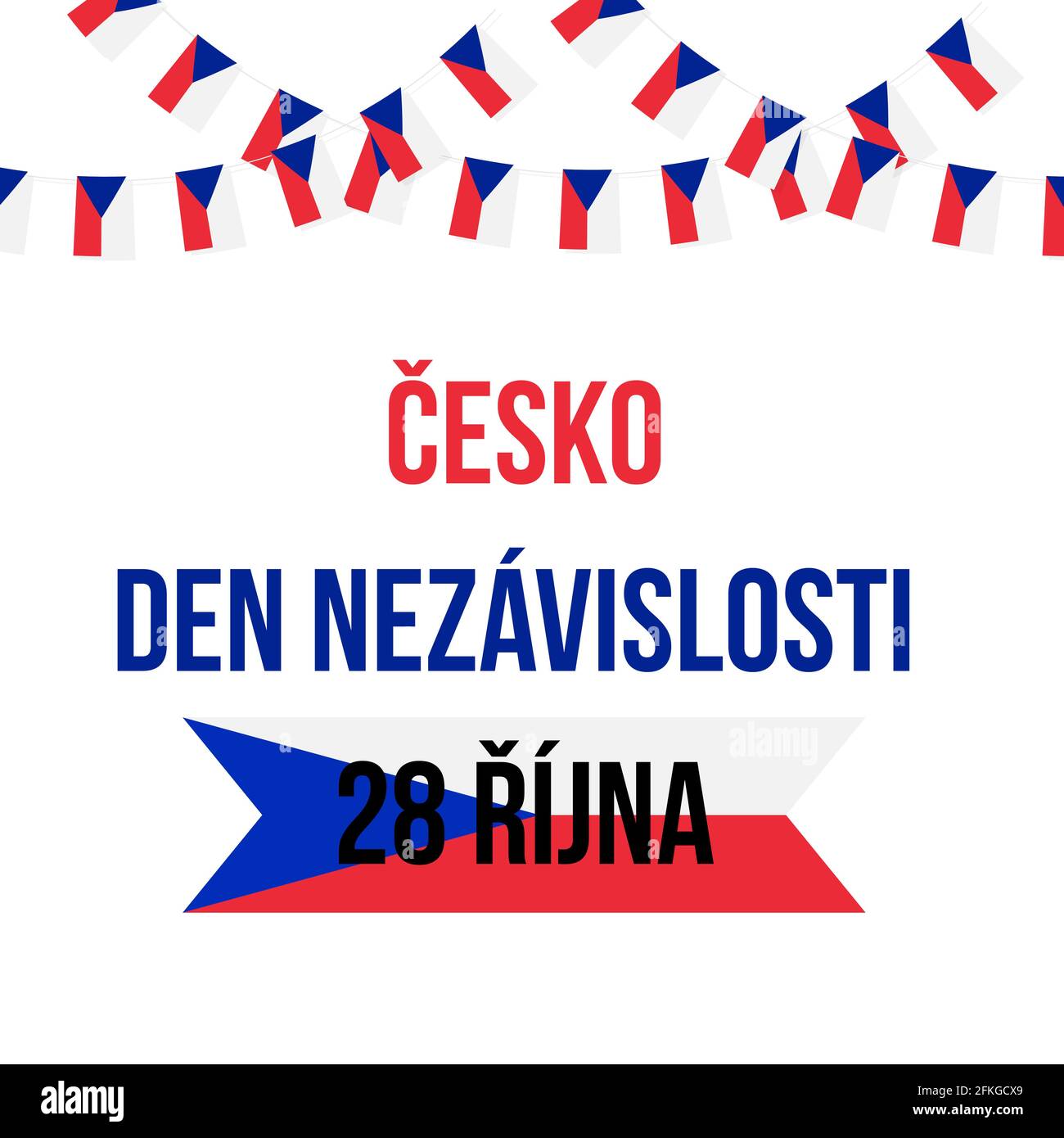 Czechia Independence Day calligraphy hand lettering in Czech language ...
