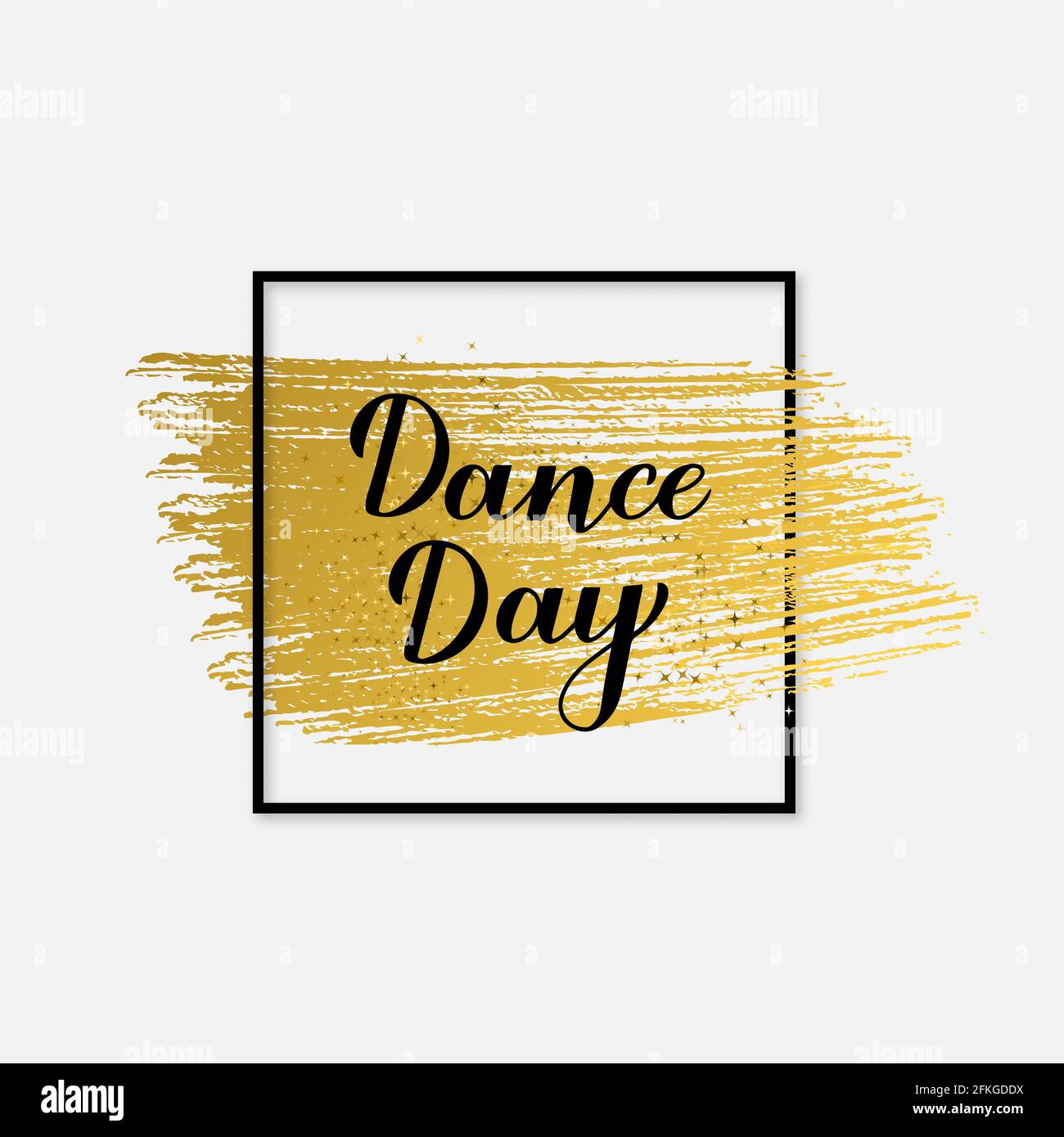 International Dance Day calligraphy hand lettering. Easy to edit vector ...