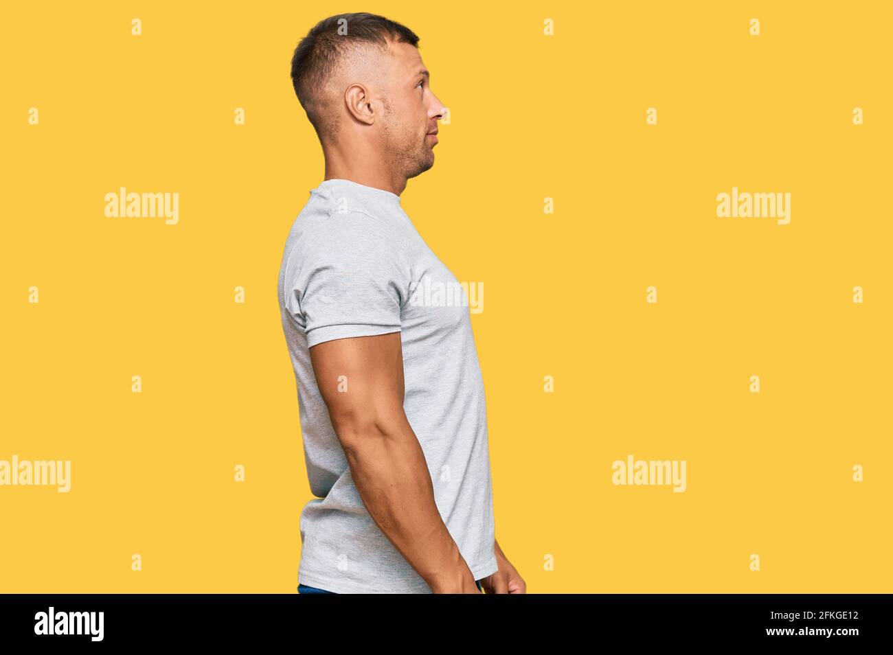 Muscular Person Side View