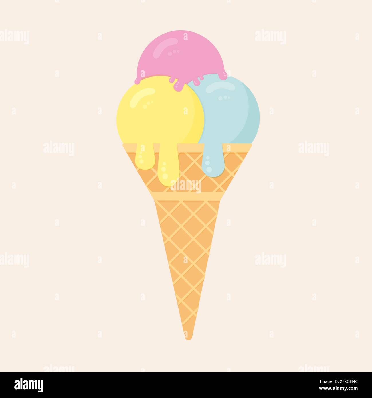 Creamy italian gelato Stock Vector Images - Alamy