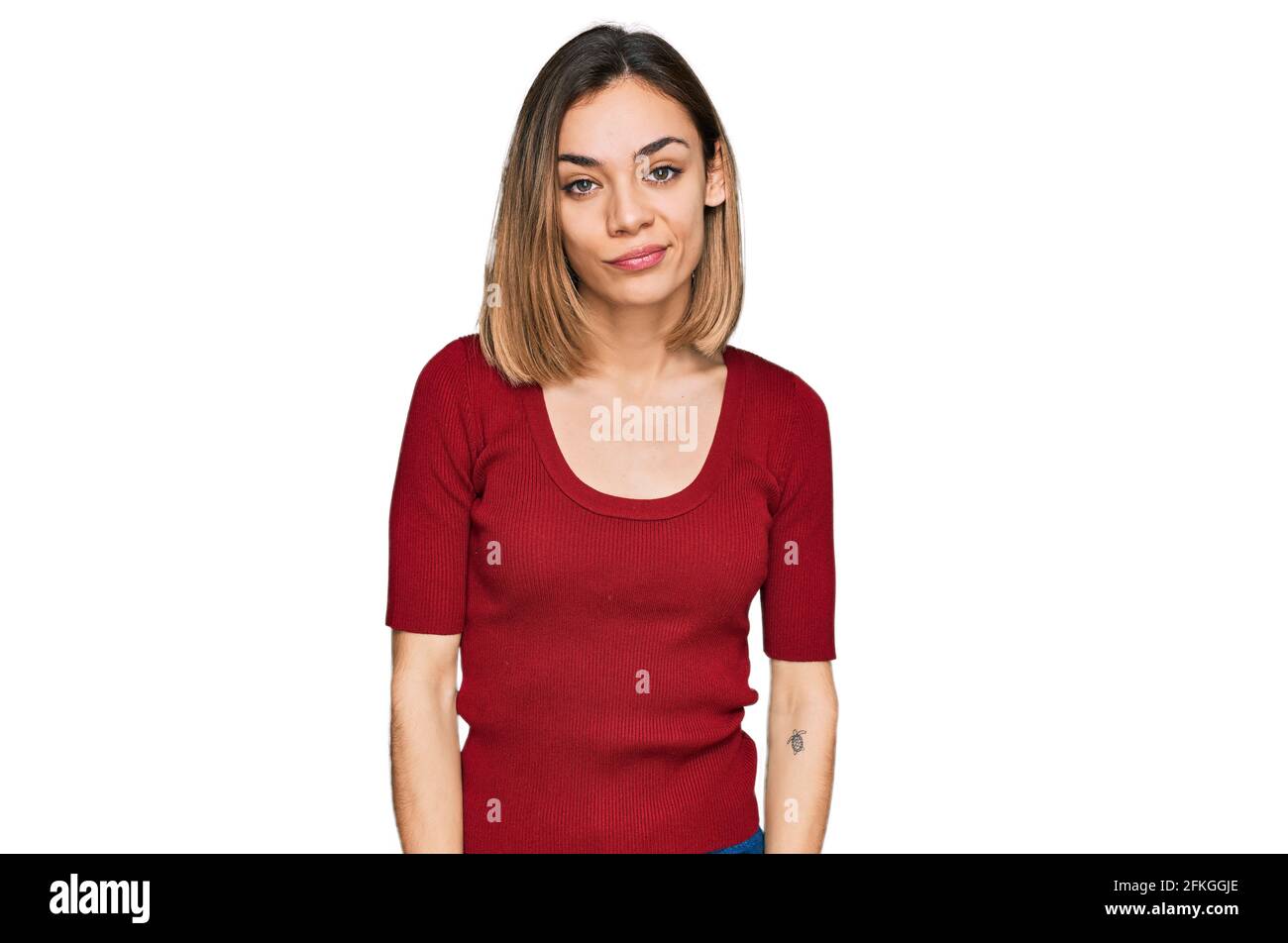 Young blonde girl wearing casual clothes looking sleepy and tired ...