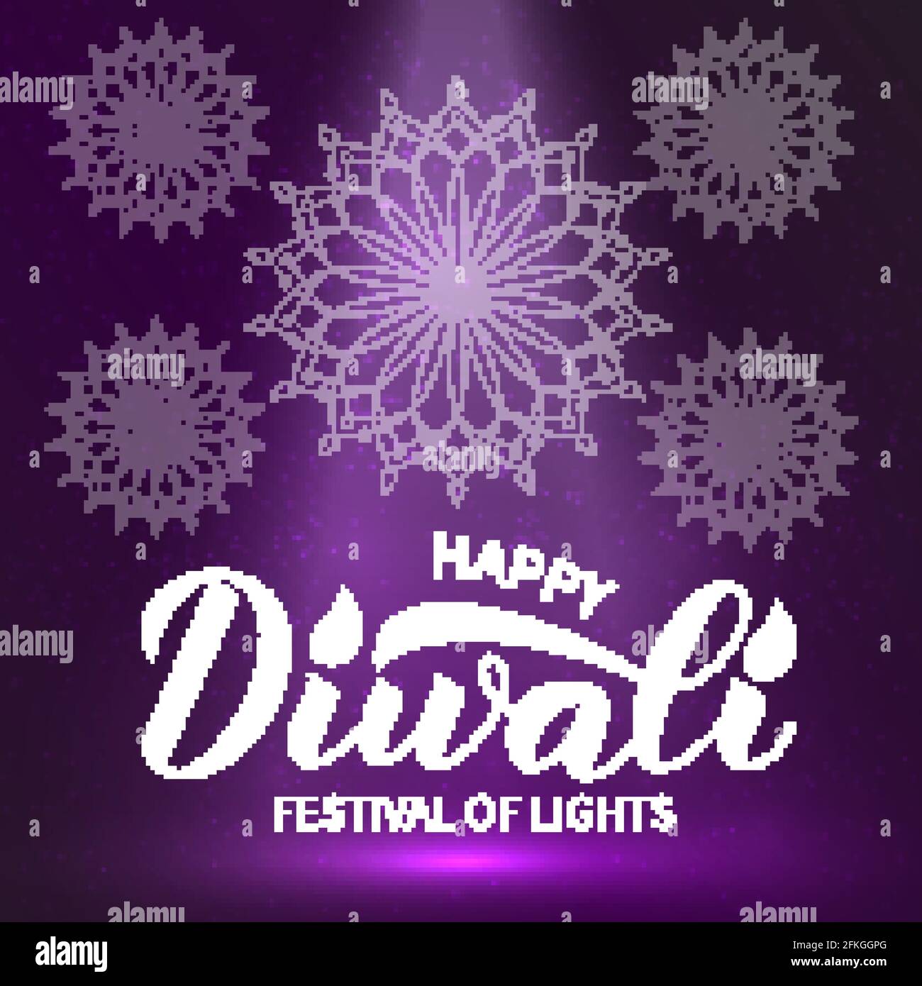Happy Diwali calligraphy hand lettering with ornament. Traditional ...