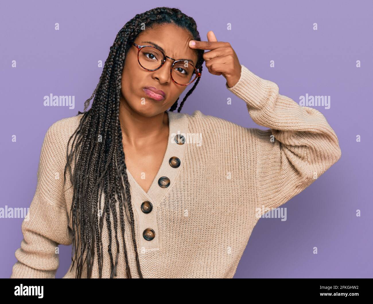 African american woman wearing casual clothes pointing unhappy to ...
