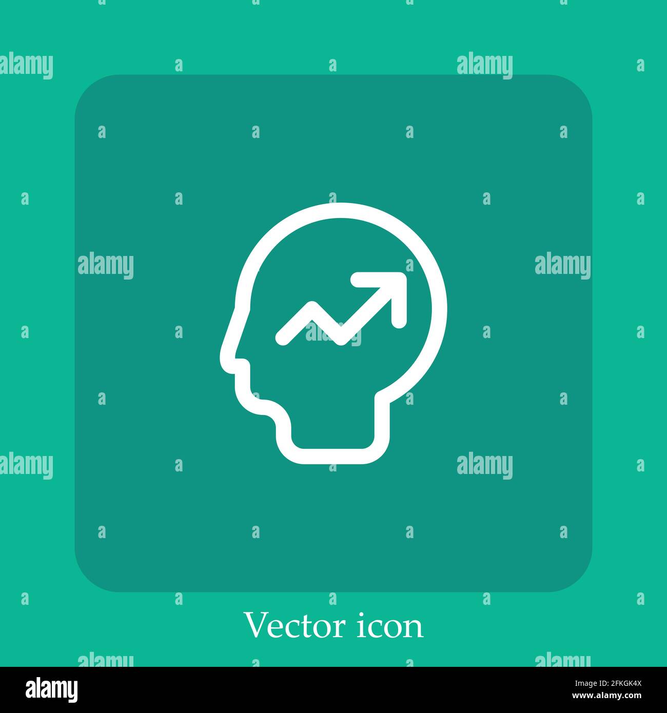 mindset vector icon linear icon.Line with Editable stroke Stock Vector ...
