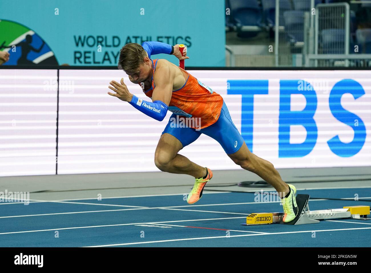 CHORZOW, POLAND - MAY 1: Jochem Dobber of The Netherlands competes in ...