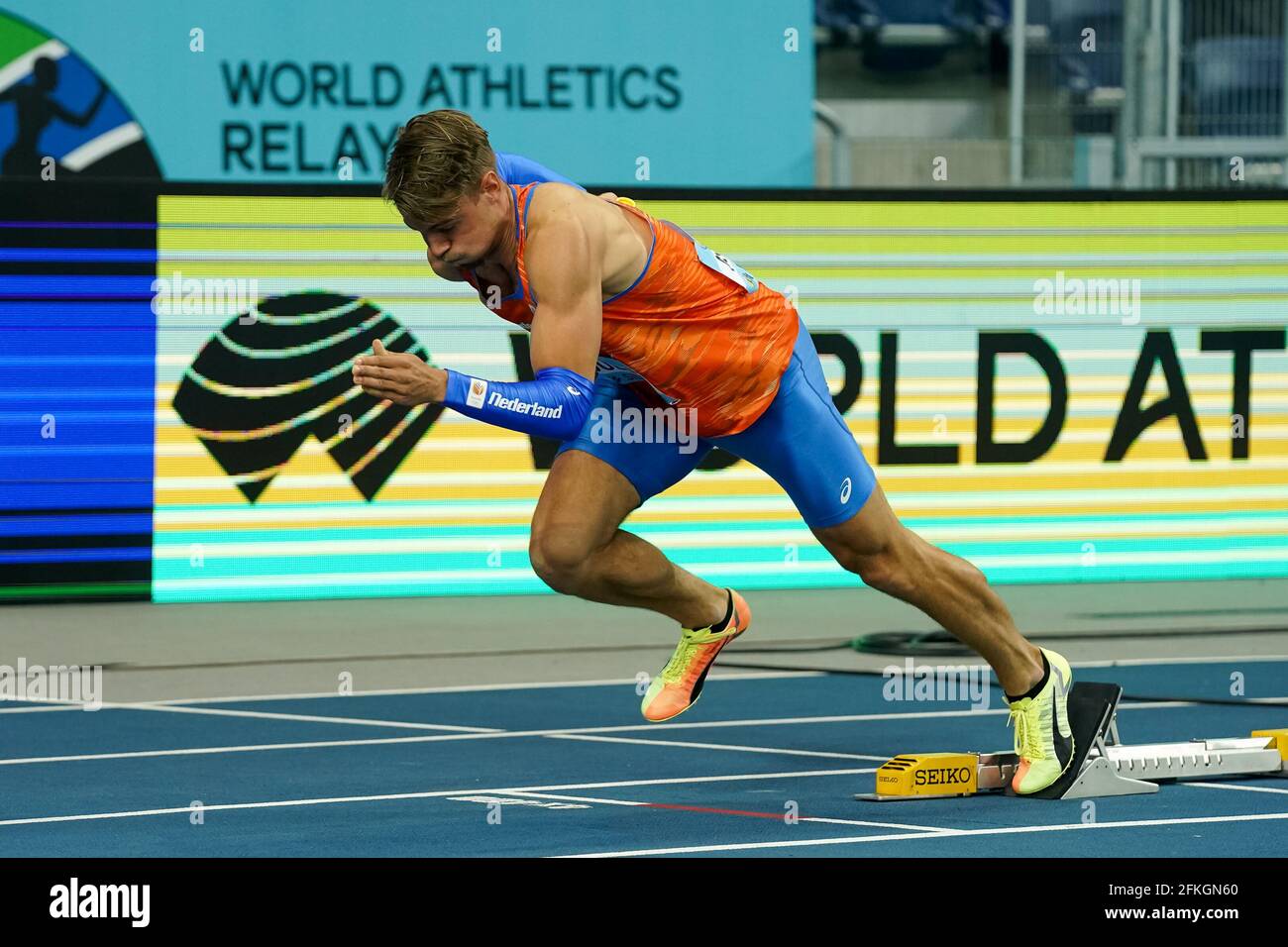 CHORZOW, POLAND - MAY 1: Jochem Dobber of The Netherlands competes in ...