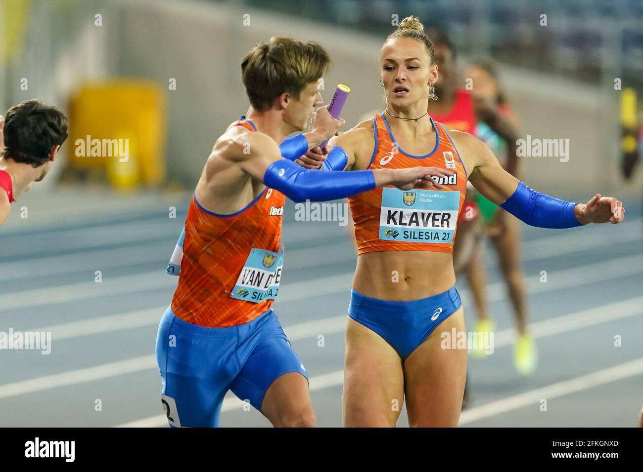 CHORZOW, POLAND - MAY 1: Tony Van Diepen of The Netherlands and Lieke ...