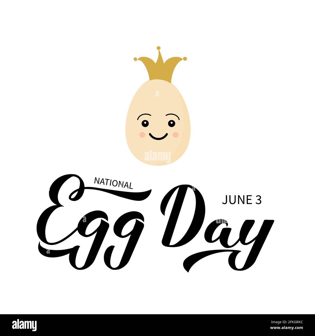 National Egg Day calligraphy hand lettering isolated on white ...