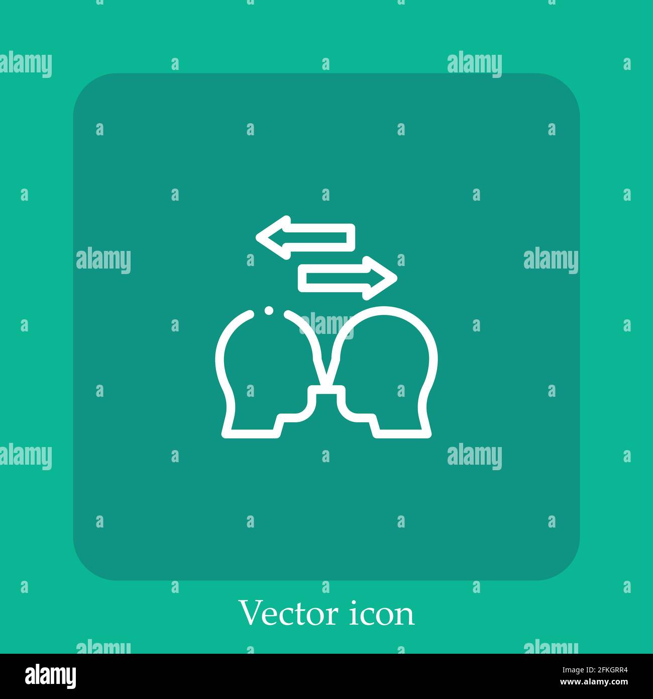 empathy vector icon linear icon.Line with Editable stroke Stock Vector ...