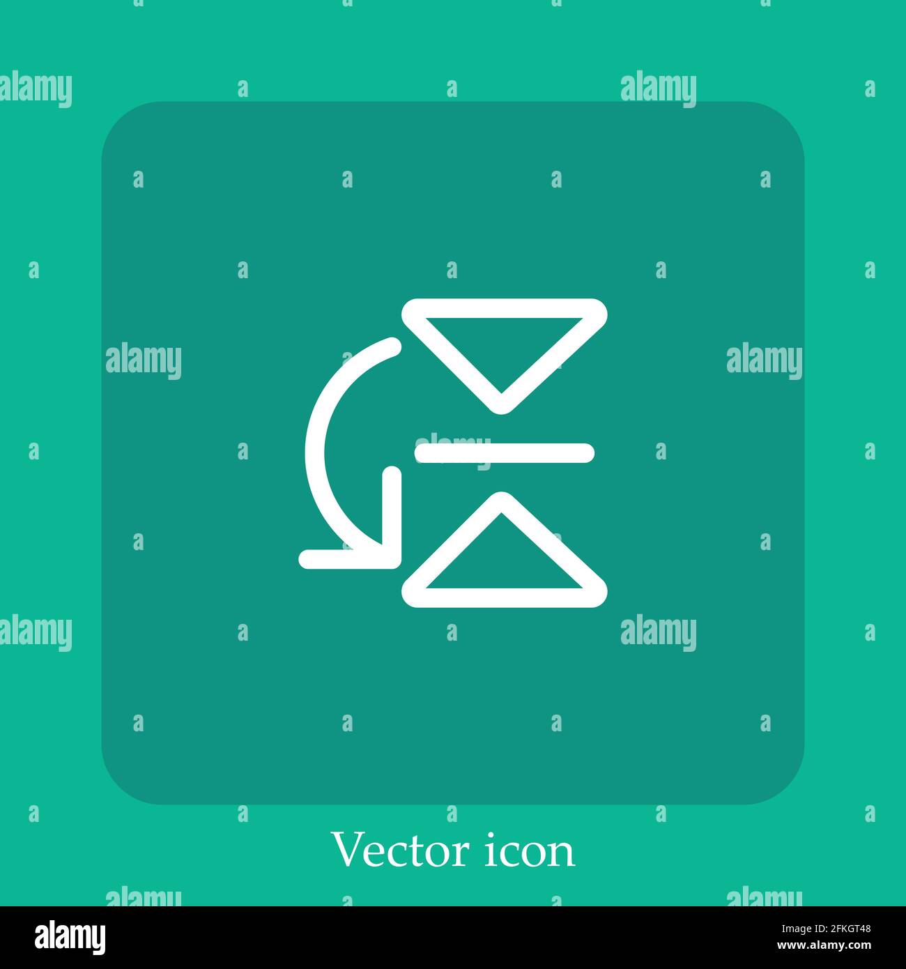 flip vector icon linear icon.Line with Editable stroke Stock Vector ...