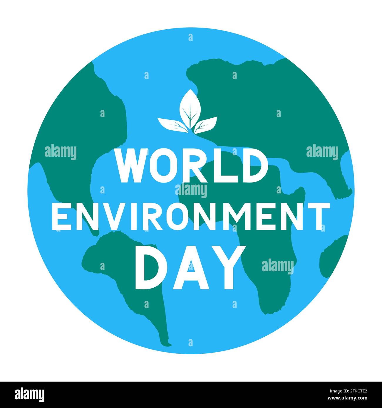 World Environment Day lettering with globe. Ecology concept typography ...